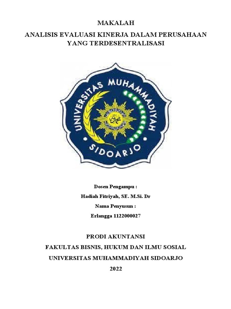 Makalah Analisis Tugas Manajemen Akuntansi Umsida | PDF