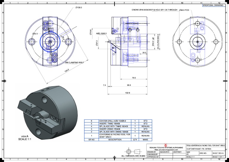Facing and Centring Head | PDF