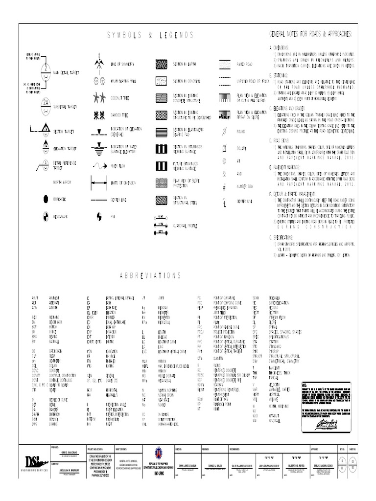 Road Chainage Symbols & Legends | PDF