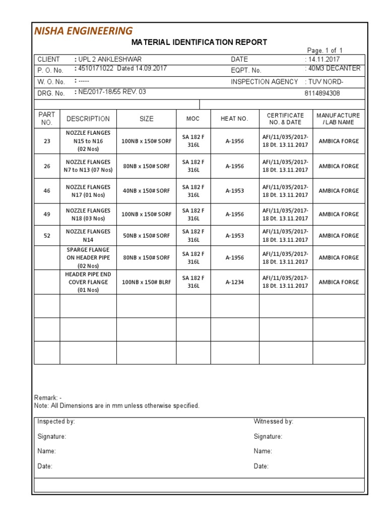Material Identification Report | Download Free PDF | Mechanical Engineering