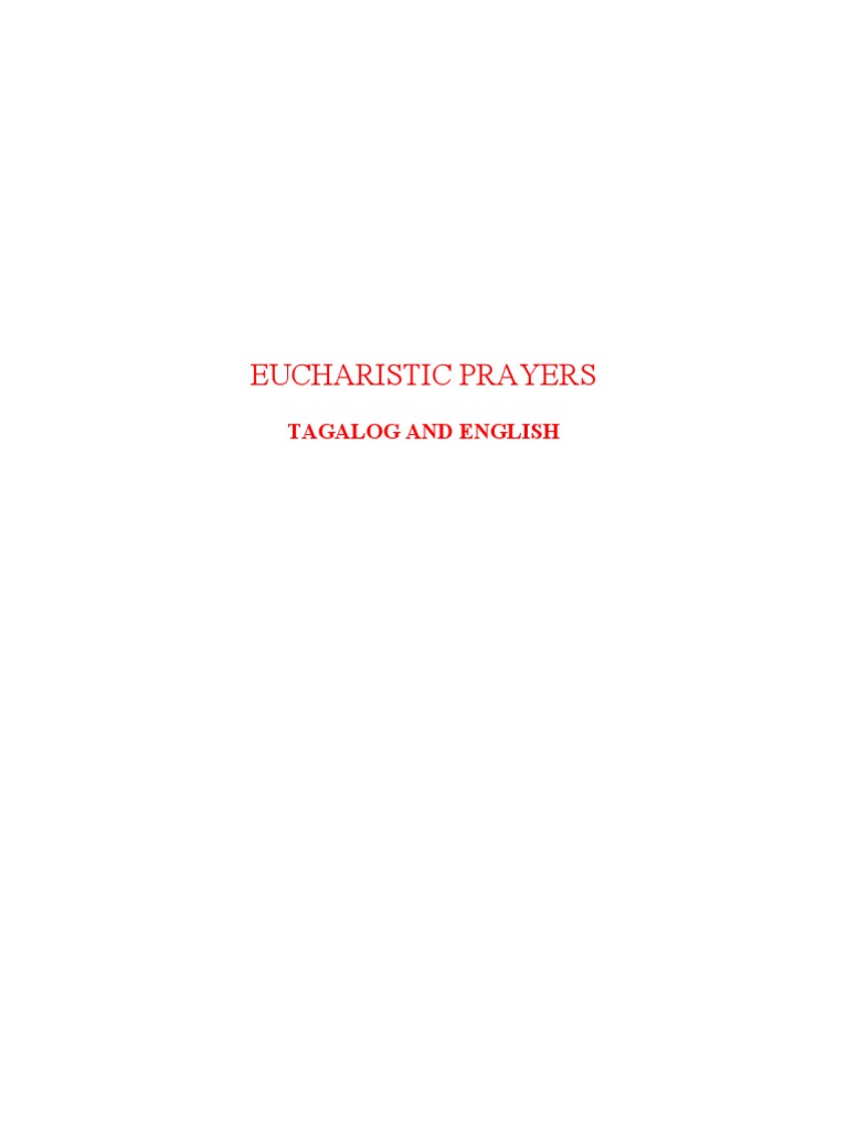 Eucharistic Prayers | PDF | Eucharist | Sacrifice