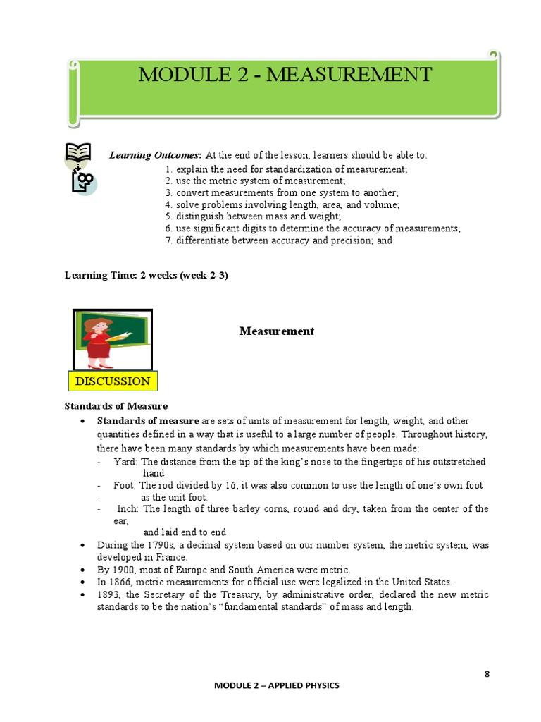 Module 2 Measurement | PDF | Litre | Weight