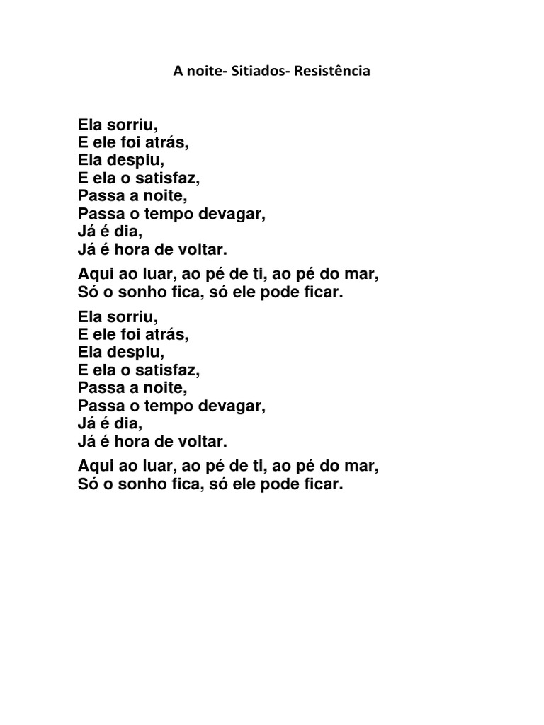 A Noite Letra Pdf