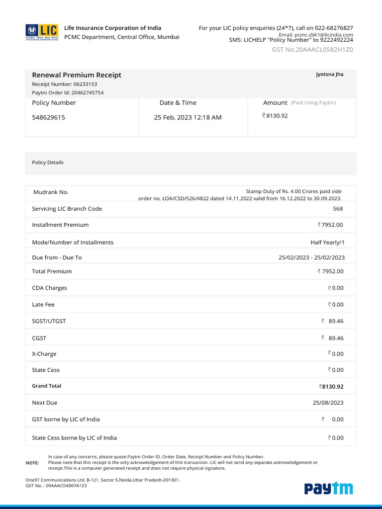 Lic Feb2023 | PDF | Business | Payments