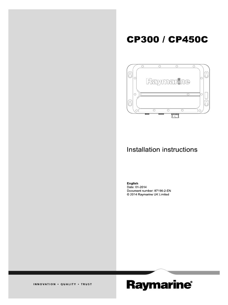 CP100 Installation Instructions87196-2-En | PDF | Sonar ...