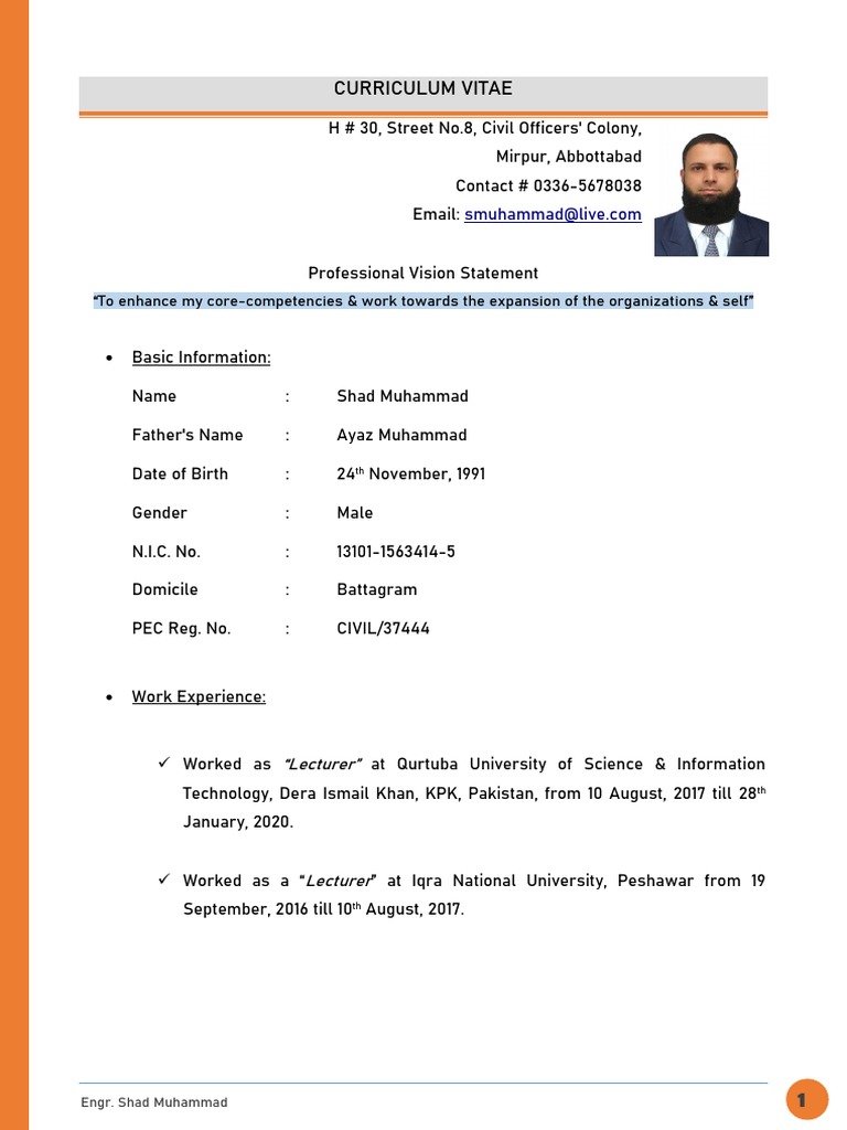 Shad CV Updated | PDF