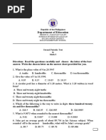Grade 7 Mathematics Entrance Exam | PDF | Test (Assessment) | Equations