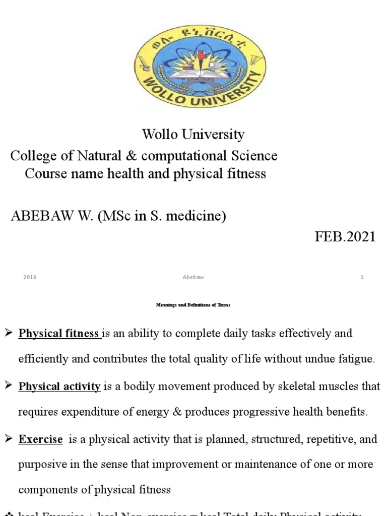 Wollo University College of Natural & Computational Science Course Name ...