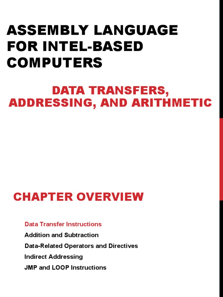1 - Data Transfer | PDF | Assembly Language | Computer Science
