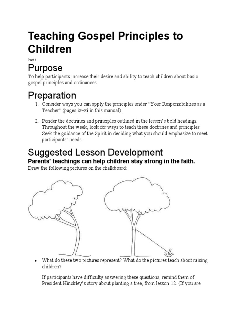 Teaching Gospel Principles To Children | PDF | Jesus | Baptism With The ...