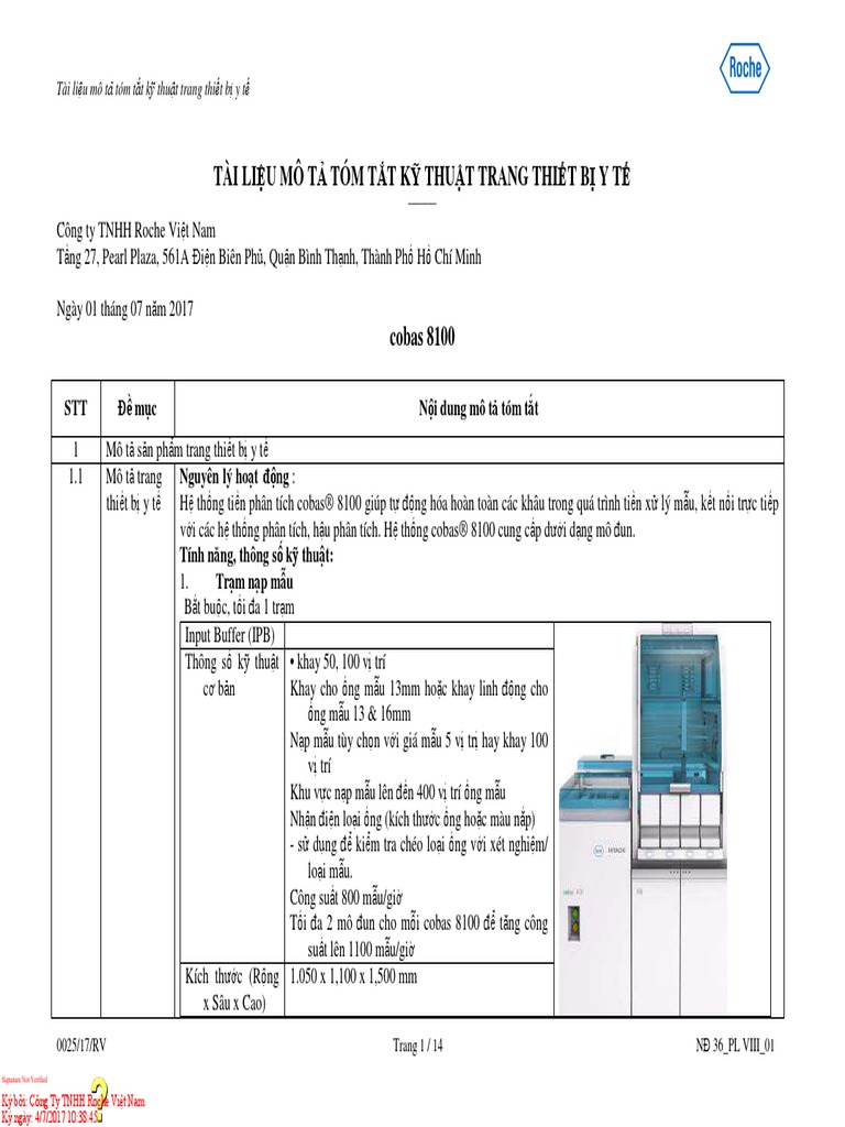 Cobas 8100 CHKT | PDF