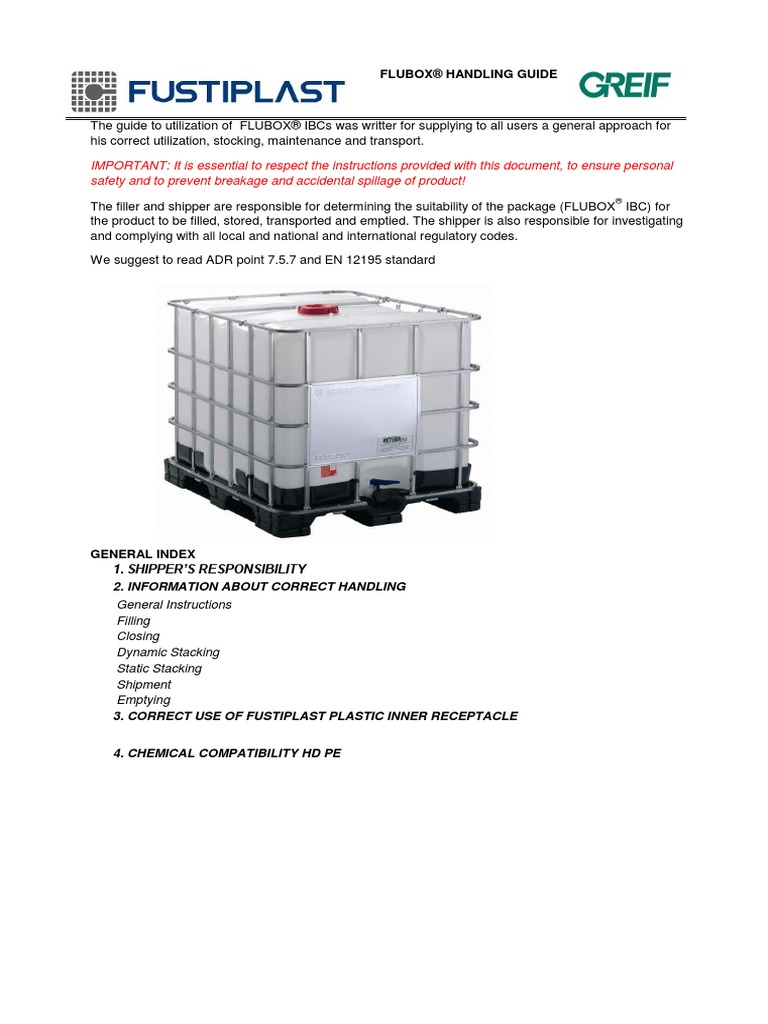 Guide D'utilisation de l'IBC 1000L | PDF Guide D'utilisation de l'IBC 1000L | PDF