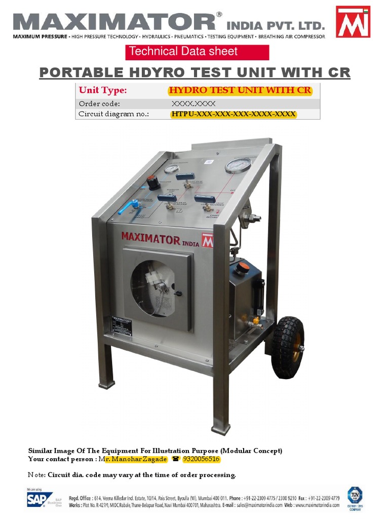 Maximator Hydro Test Unit Overview | PDF | Manufactured Goods ...