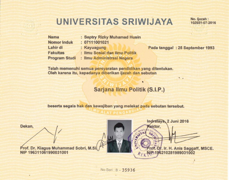 Ijazah S1 | PDF