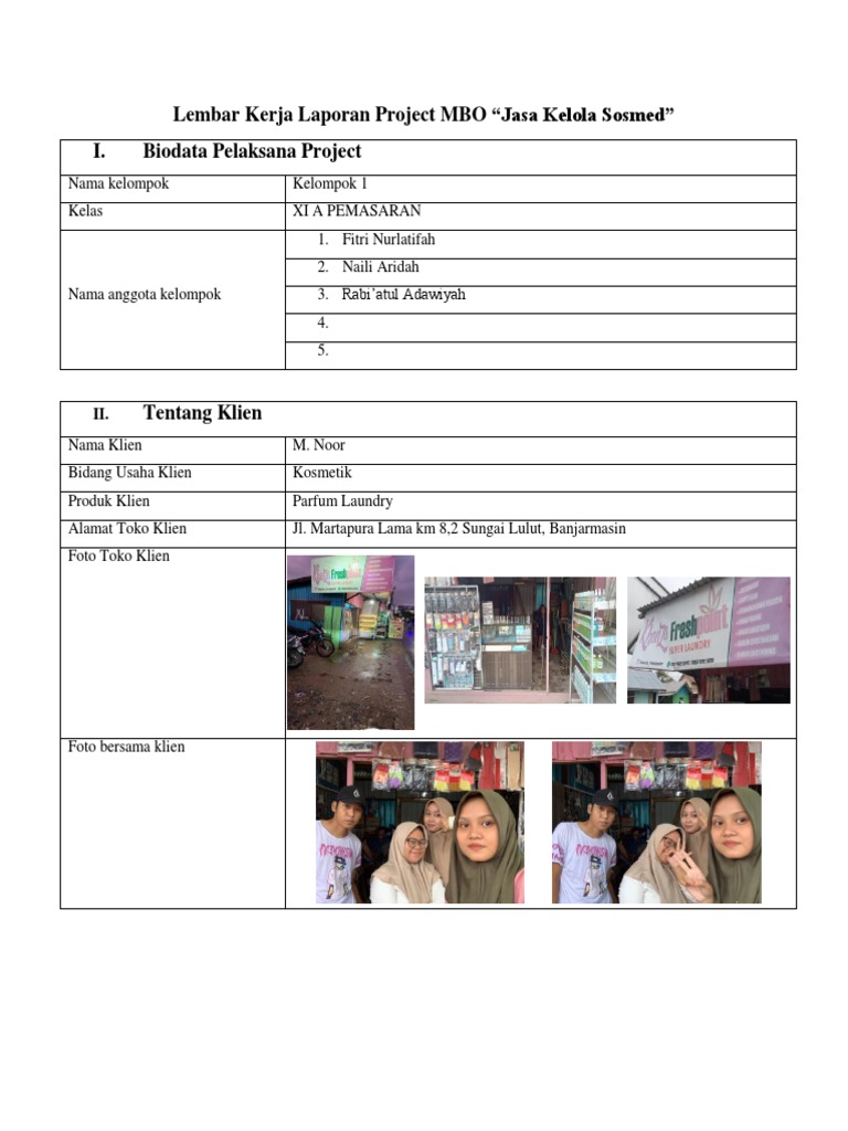 Laporan Project MBO Kelompok1 | PDF