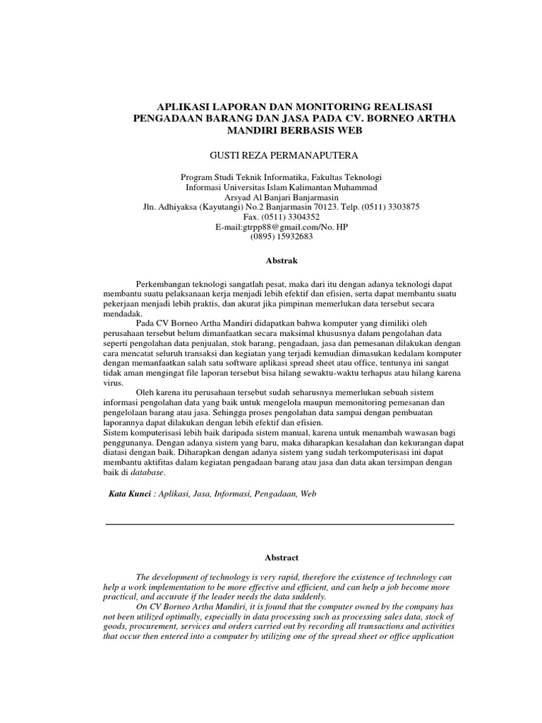 Artikel Ilmiah - Gusti Reza Permana Putra - 16630011 x2 | PDF