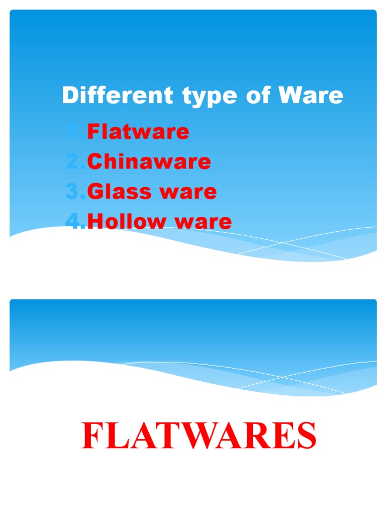 Different Type of Ware | PDF