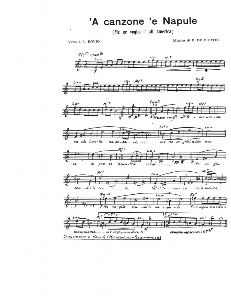 A Canzone 'E 'Napule | PDF