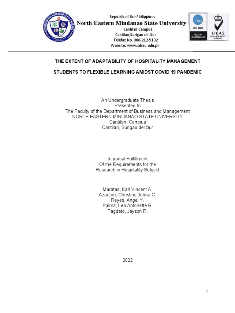 North Eastern Mindanao State University | PDF | Methodology | Cognitive Science