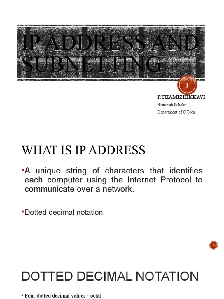 IP Address and Subnetting | PDF | Ip Address | Computing IP Address and Subnetting | PDF | Ip Address | Computing