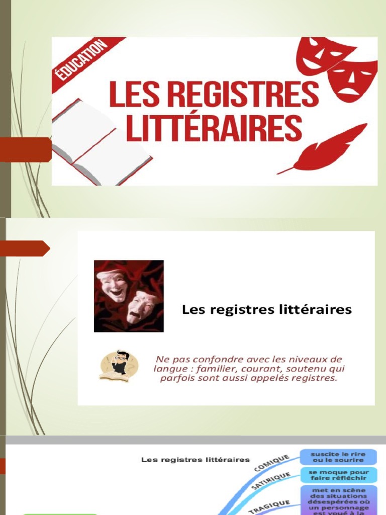 Le Registres Littéraires | PDF