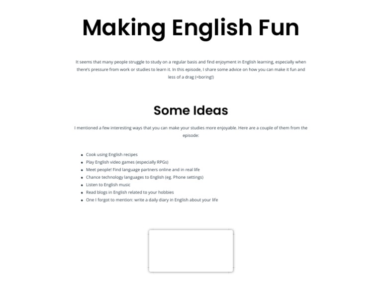 #87 Make English Learning Fun - Level Up English | PDF | Social Media ...