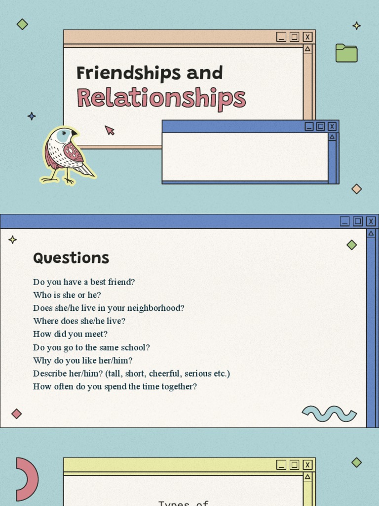Friendships and Relationships | PDF | Interpersonal Relationships