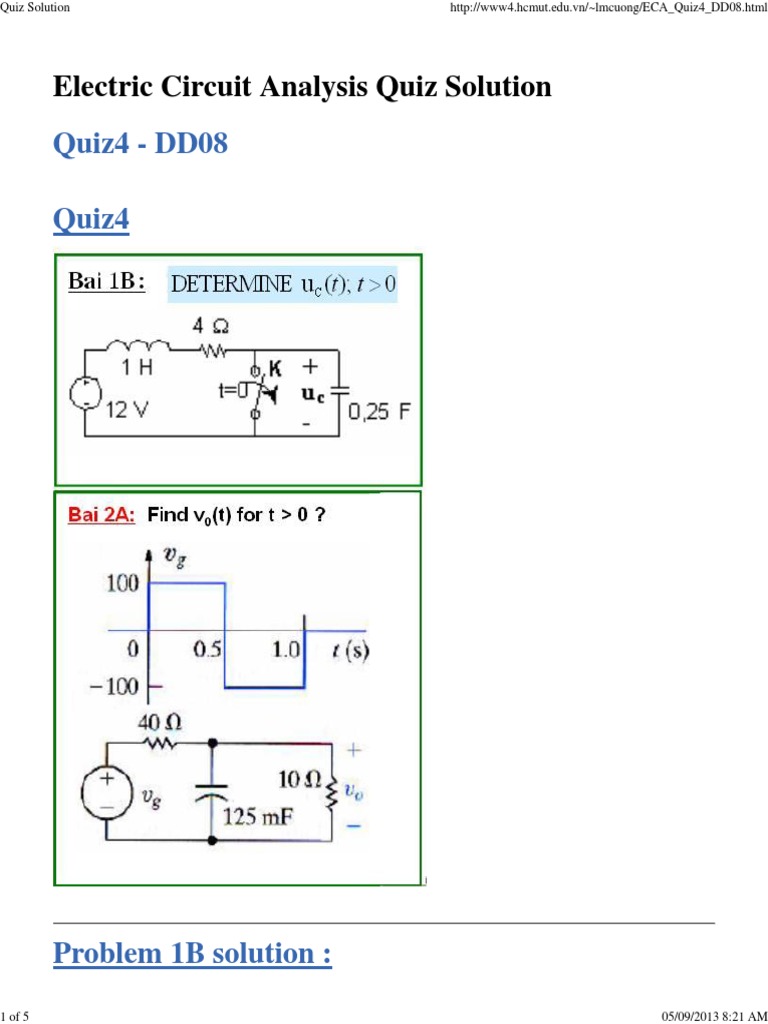 Giai Tich Mach Le Minh Cuong Quiz Solution4 (Cuuduongthancong - Com) | PDF