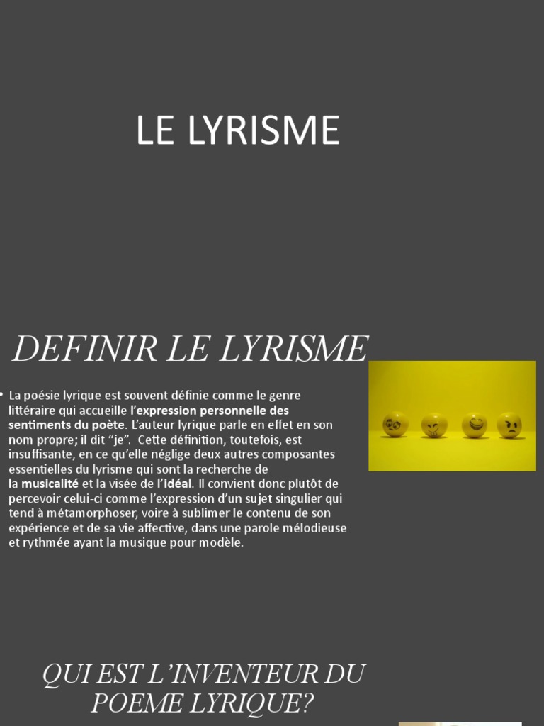 Le Lyrisme | PDF | Poésie | Arts