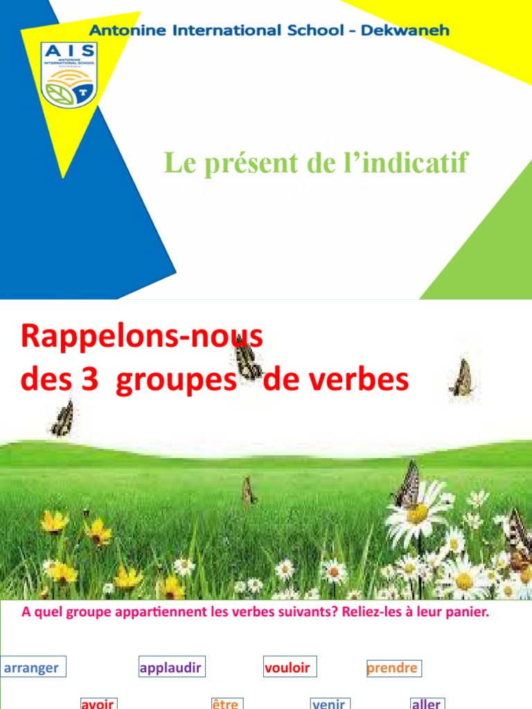 6-Le Présent de L'indicatif | PDF | Verbe | Typologie linguistique