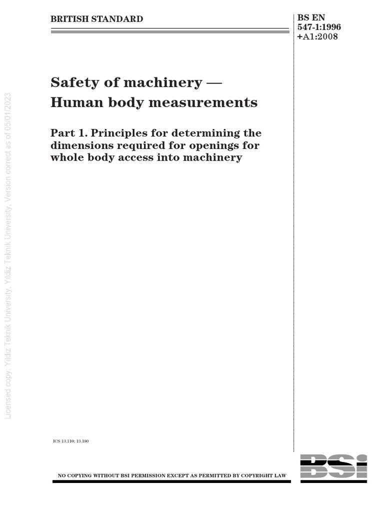 BS en 547-1-1996+a1-2008 - (2023-01-05 - 08-15-09 Am) | PDF ...