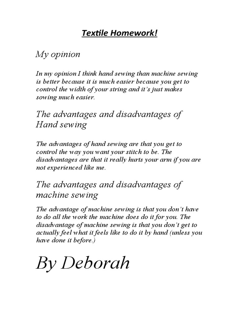 Textile Homework | PDF