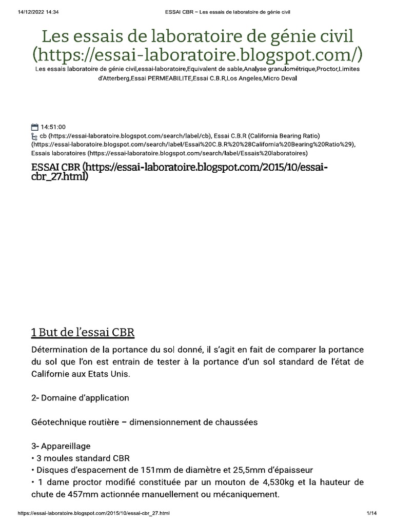 Essai CBR | PDF