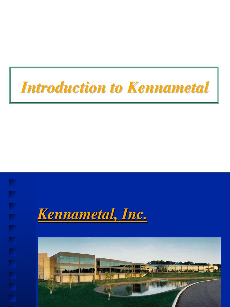 1.1 Introduction To Kennametal | PDF | Mechanical Engineering | Machines