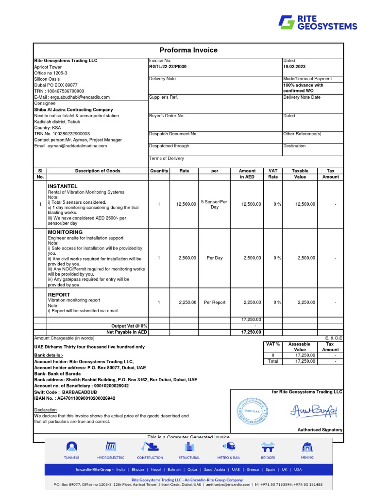 RGTL-22-23 Sajco Pi 039 | PDF | Invoice | Value Added Tax