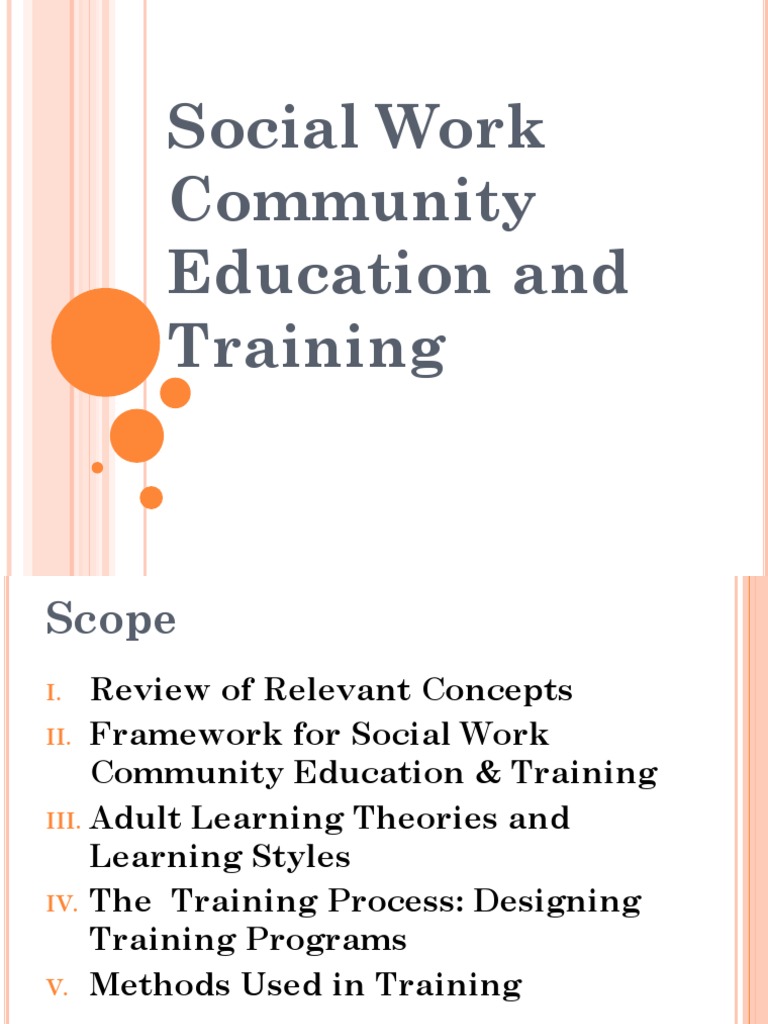 Community Education in Social Work Training | PDF | Empowerment | Learning
