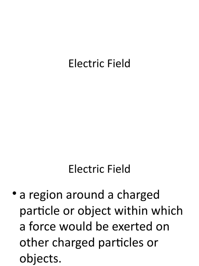 Electric-Field PowerPoint Presentation | PDF