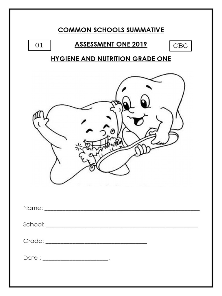 Grade 1 Hygiene and Nutrition Assessment | PDF | Tooth | Hygiene