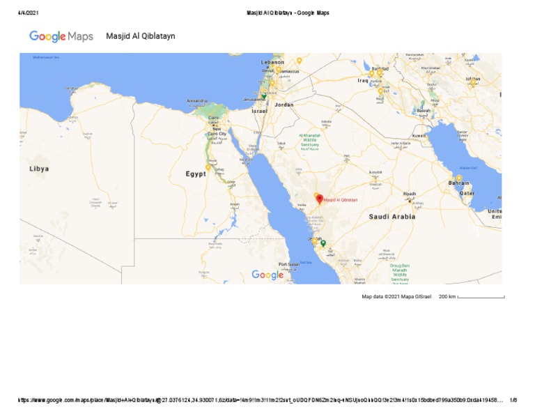 Masjid Al Qiblatayn - Google Maps | PDF