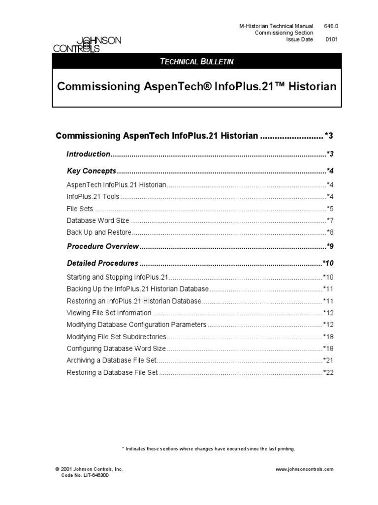 Commissioning Aspentech® Infoplus.21™ Historian | PDF | Computer File ...