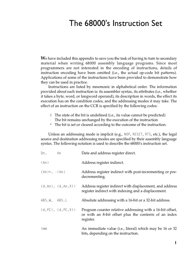 Instruction Set | PDF | Assembly Language | Integer (Computer Science) Instruction Set | PDF | Assembly Language | Integer (Computer Science)