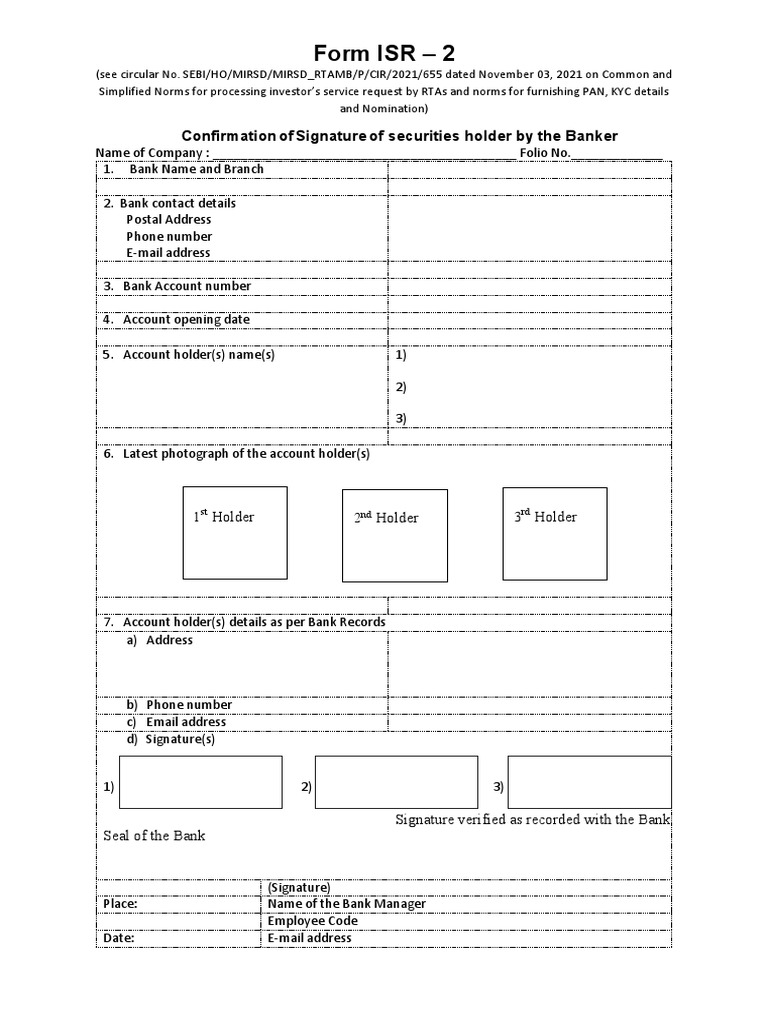 Form ISR-2 | PDF