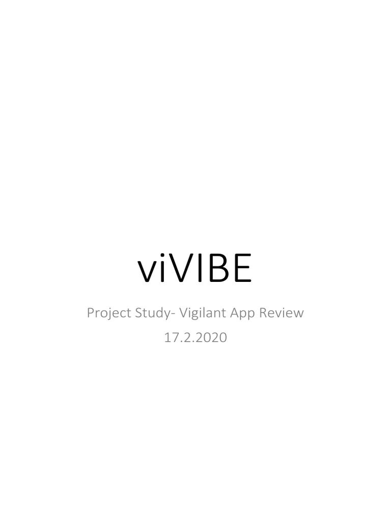 Project Study - Vigilant App Review | PDF | Mobile App | Application ...