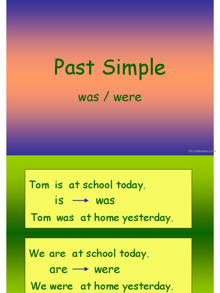 Past Simple - Was - Were | PDF