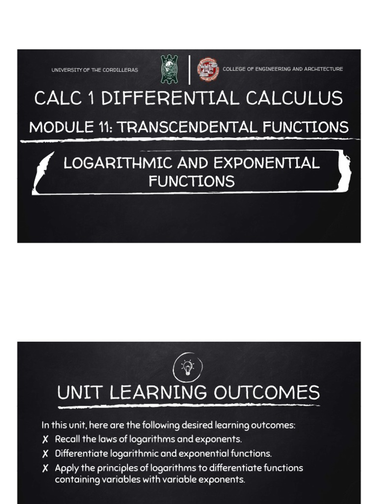 Module 5 | PDF | Logarithm | Exponentiation