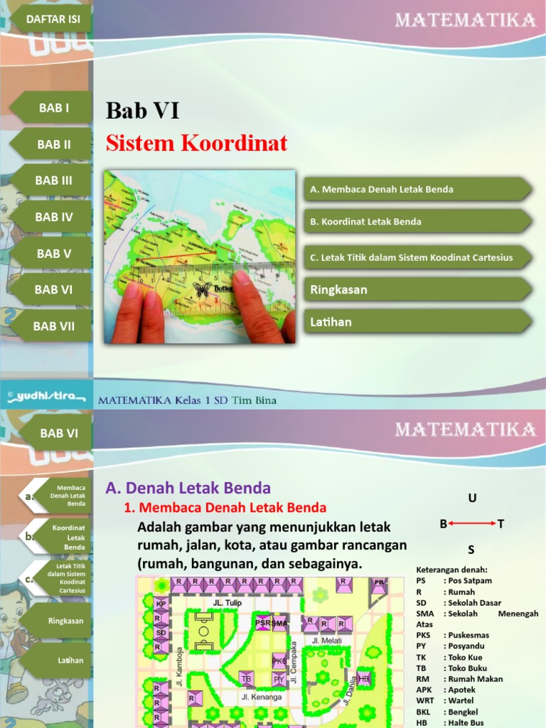 MTK Kls 6 BAB 6 SISTEM KOORDINAT | PDF