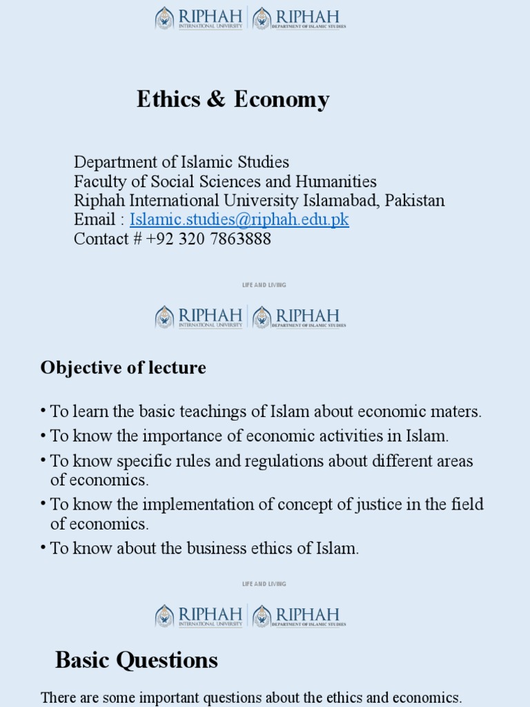 Lecture-11 Ethics and Economy | PDF