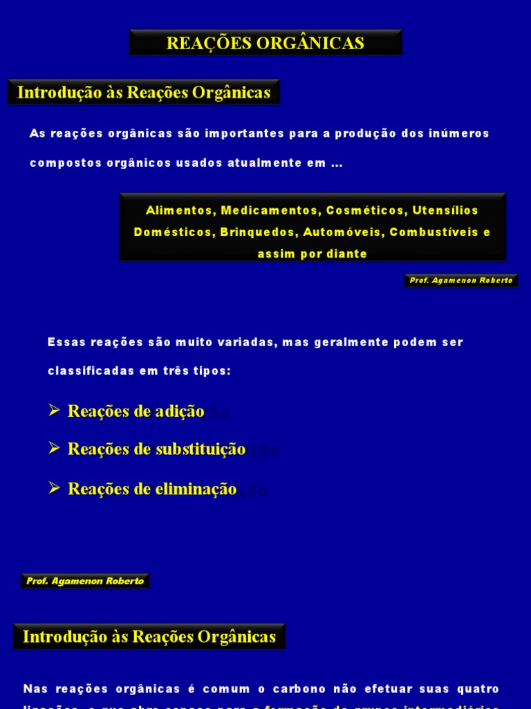 Reacoes Organicas | PDF | Alceno | Reações químicas