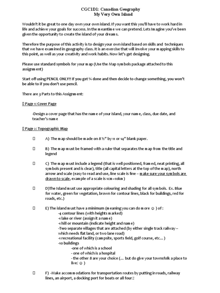 Mapping My Dream Island: An Exercise in Geography Skills and Creativity ...