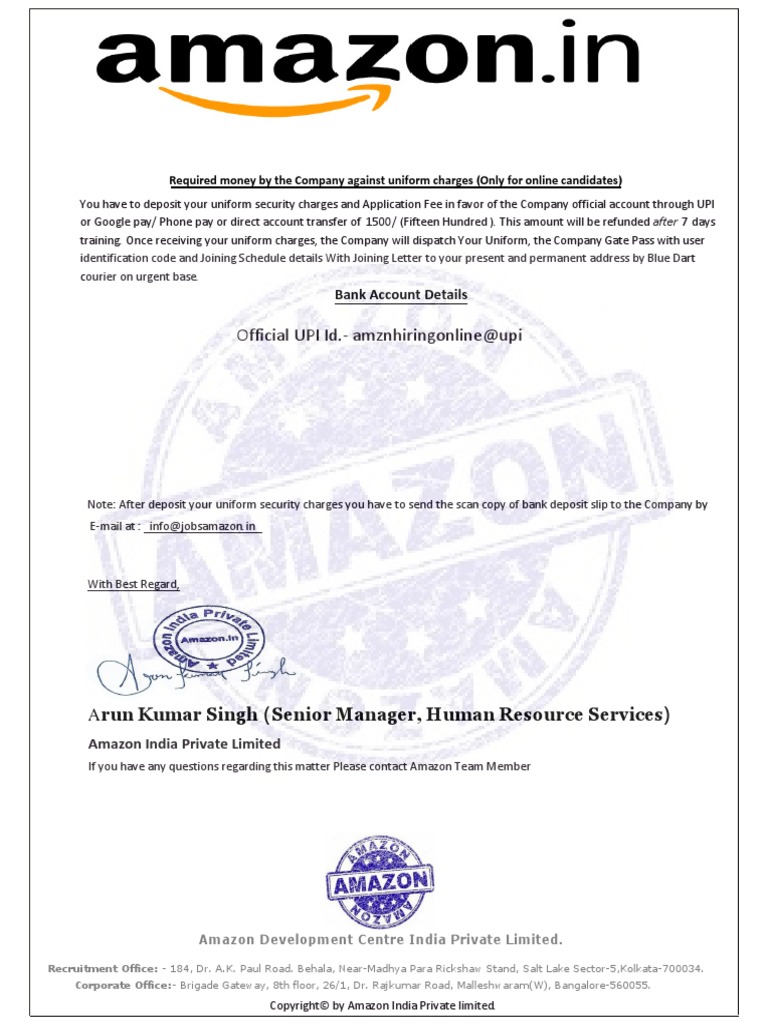 Amazon Uniform Charge | PDF